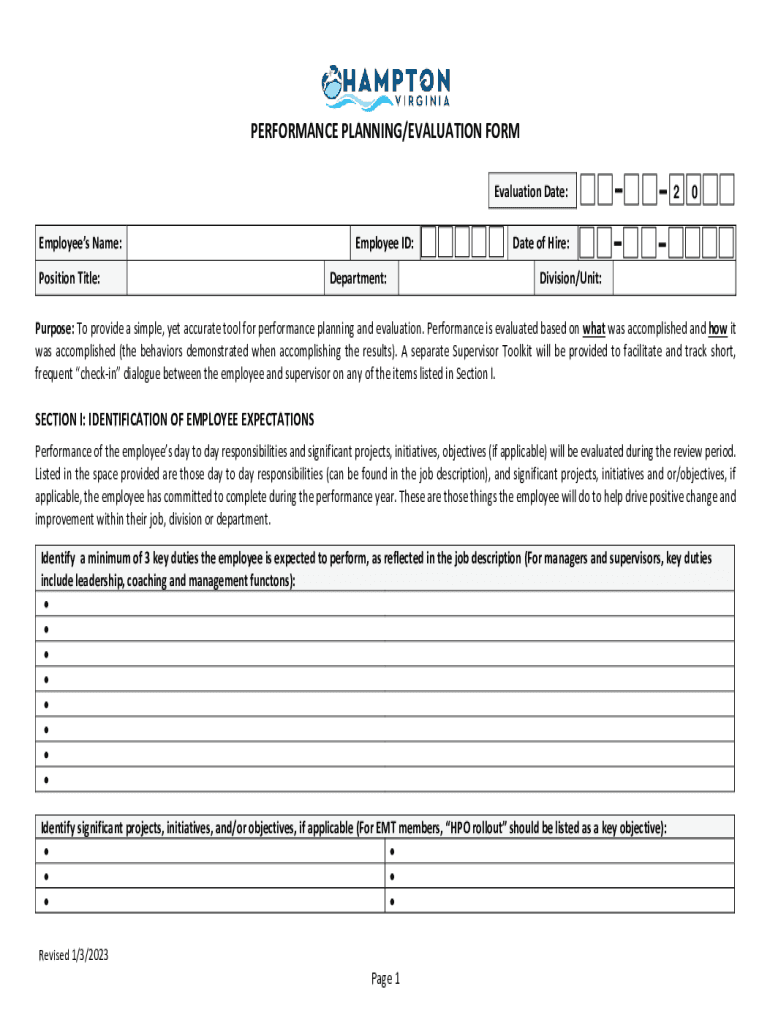 Fillable Online Employee Performance Evaluation Form - Employee. Employee Performance Evaluation ...