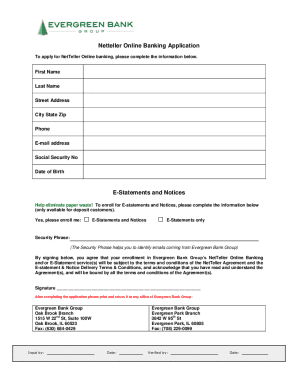 Fillable Online Stock Growers Bank NetTeller Enrollment Form Fax Email ...