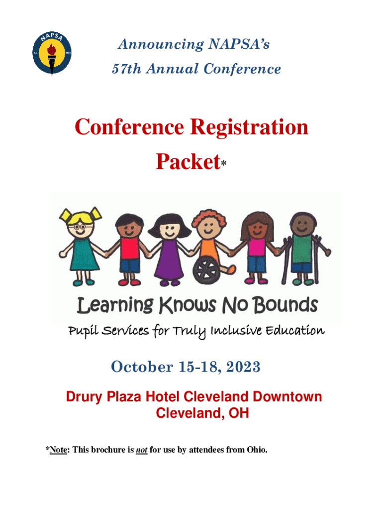 Fillable Online Conference Registration Packet (For Ohio Use Only) Fax ...