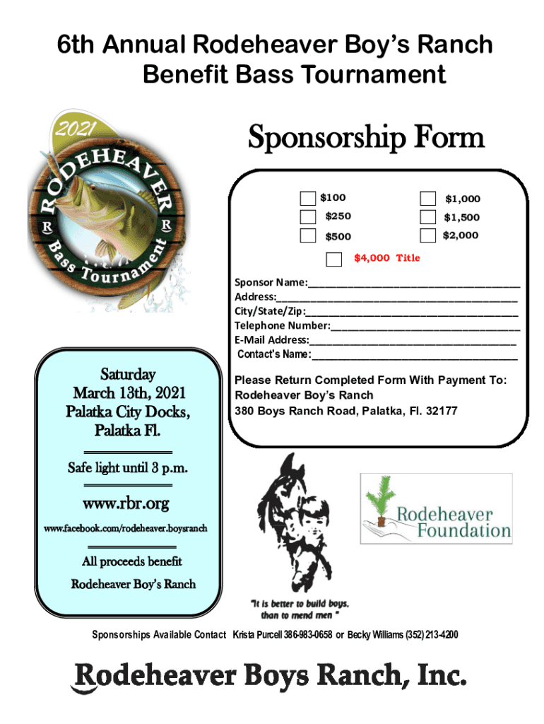 Fillable Online Rodeheaver Boys Ranch near meIt Is Better To Build Boys ...