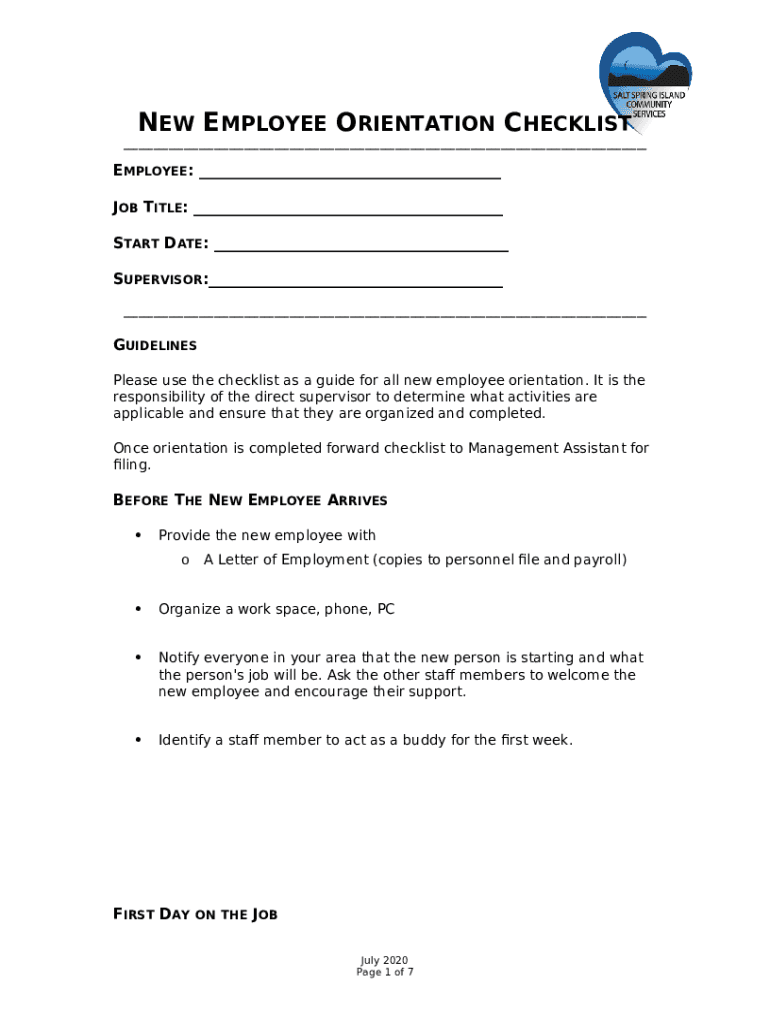 DEPARTMENT CHECKLIST FOR NEW FACULTY Doc Template | pdfFiller