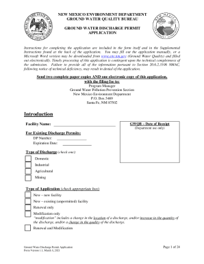 Fillable Online Ground Water Quality Bureau Forms Fax Email Print - pdfFiller