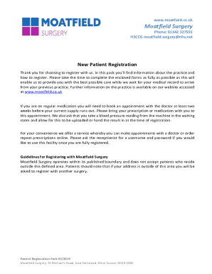 Fillable Online Moatfield Surgery : NHS GP Surgery, East Grinstead, West ... Fax Email Print ...