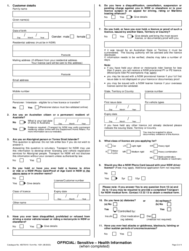 Fillable Online Apply for a heavy vehicle licence (LR, MR, HR and HC ...