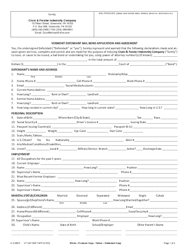 Fillable Online Crum & Forster Indemnity Company Fax Email Print ...
