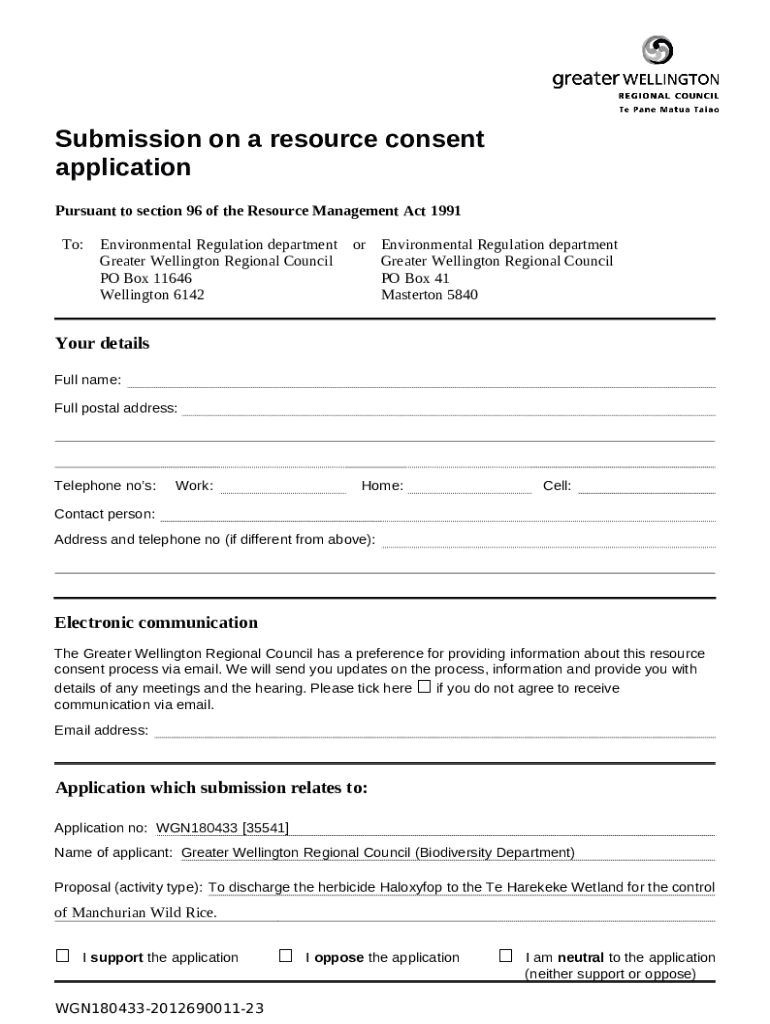 WGN180433 Submission Doc Template | pdfFiller
