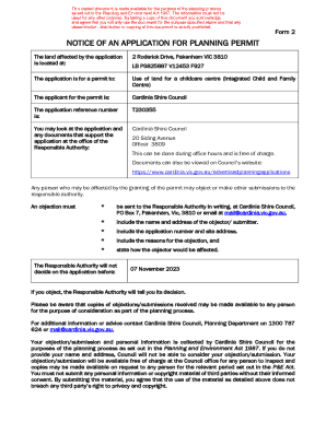 Fillable Online The planning permit process Fax Email Print - pdfFiller