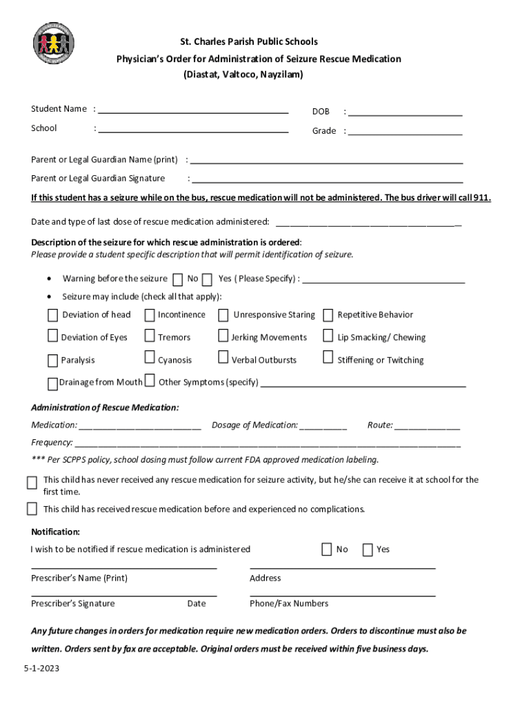 Fillable Online Supplemental Order form for Administration of Emergency ...