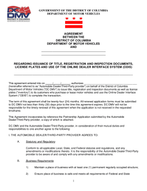 Fillable Online Vehicle Registration and Inspection - DC DMV Fax Email ...