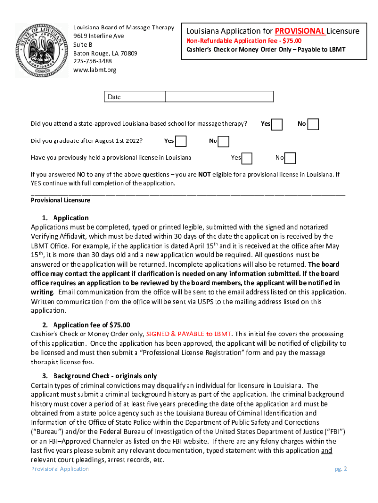 Fillable Online Massage Therapy Licensure Or Certification Disclosure
