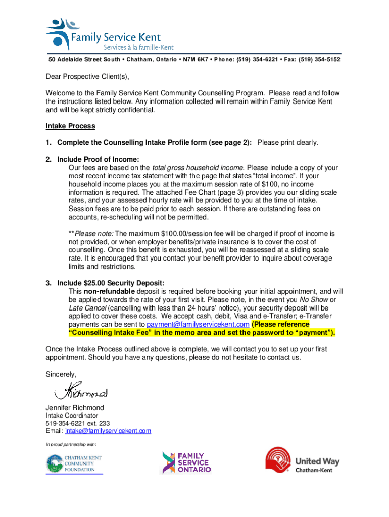 Fillable Online Family Service Kent - Community & Home Assistance ...