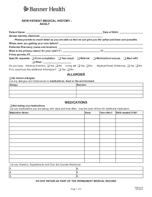 Fillable Online New Patient Registration Form (GSM1 + Health Questionnaire) Fax Email Print ...
