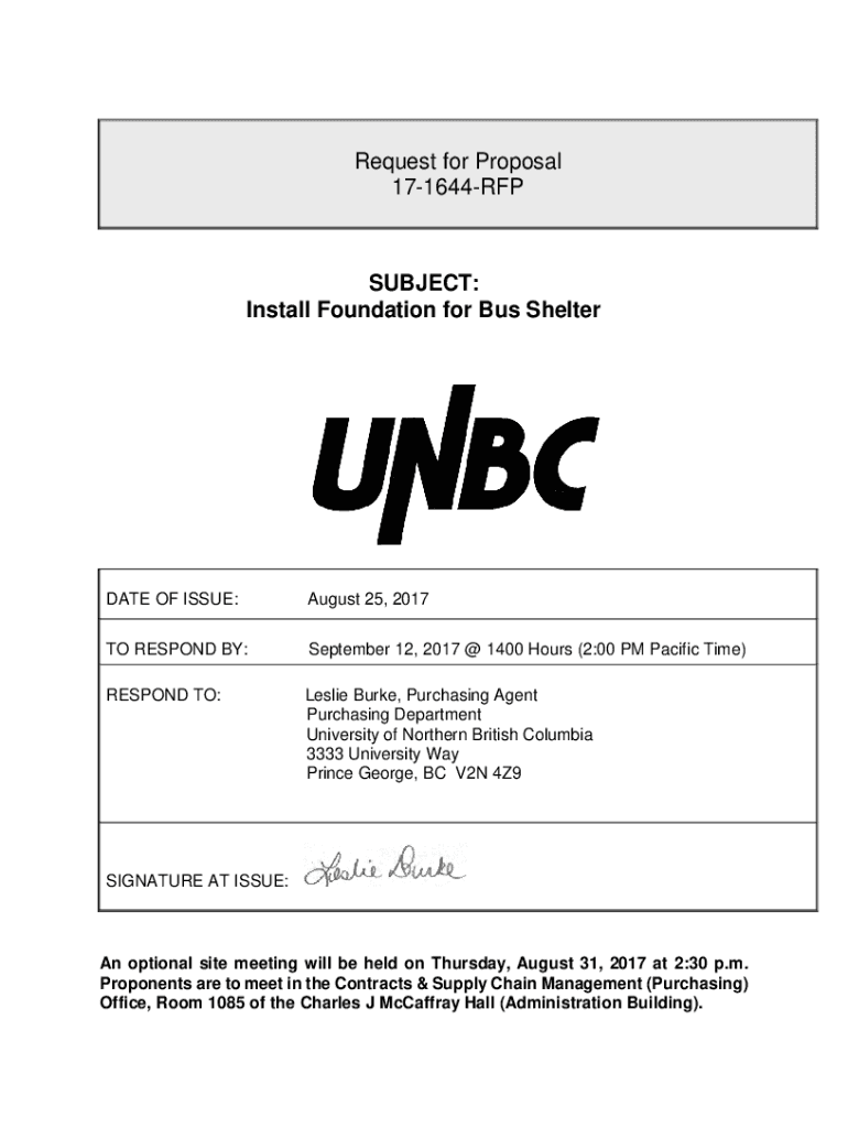 Fillable Online Request for Proposal 17-1644-RFP SUBJECT Fax Email ...