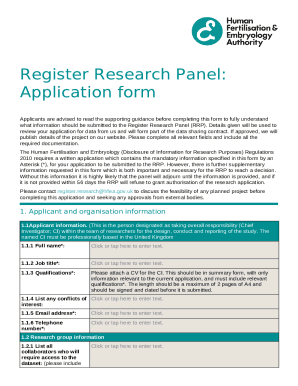 Register Research Panel: Application Doc Template | pdfFiller