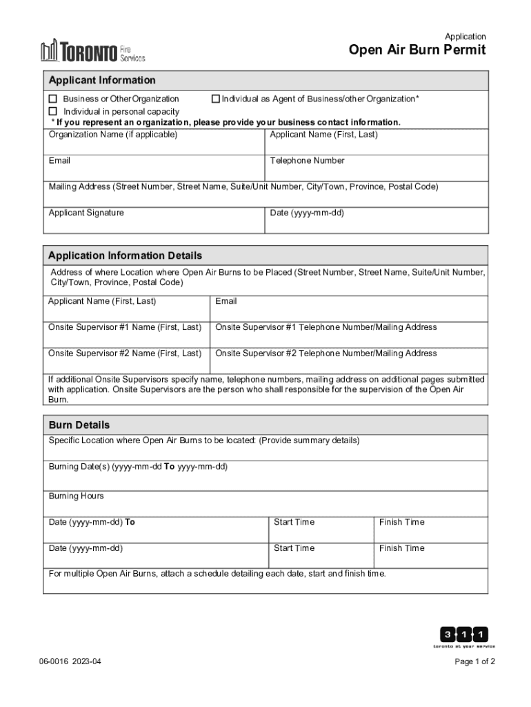 Fillable Online Open Burning Permit Forms - Illinois EPA Fax Email ...