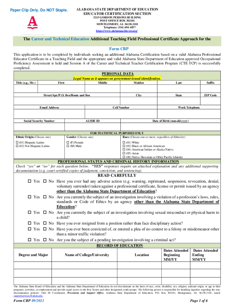 Fillable Online FORM CST Additional Teaching Field-Computer Science Fax ...