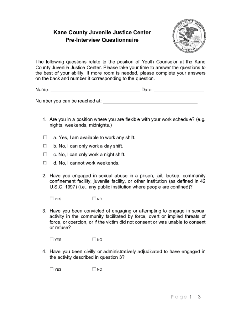 Fillable Online 2023 Kane County Juvenile Detention Inspection Report ...