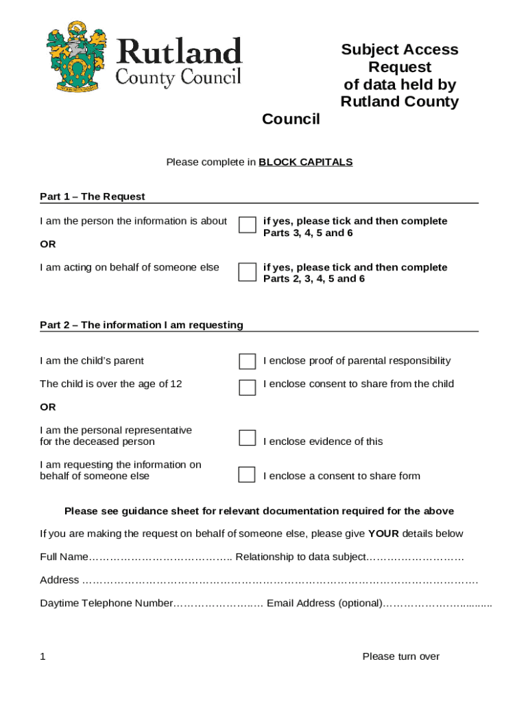 Subject-Access-Request-Application-.pdf Doc Template | pdfFiller