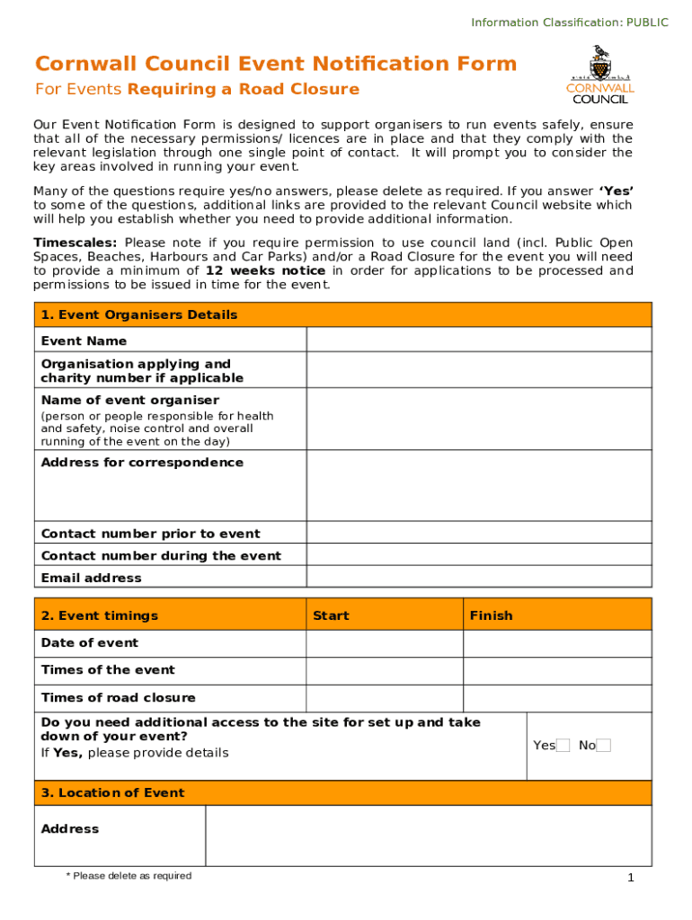 Safety Advisory Group Event Notification Doc Template | pdfFiller