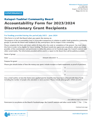 Fillable Online Accountability Form for 2023/2024 Discretionary Grant ... Fax Email Print ...