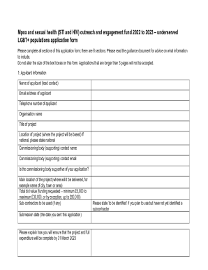 Fillable Online Mpox engagement fund form Fax Email Print - pdfFiller