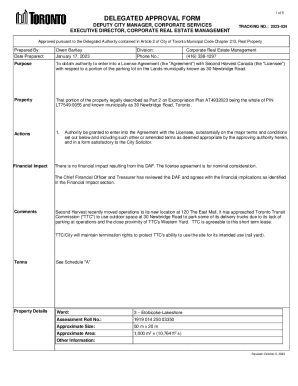 Fillable Online Chief Administrative Officer Delegation Order Fax Email Print - pdfFiller