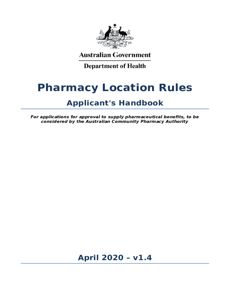 Pharmacy Location Rules - understanding the process for ... Doc ...