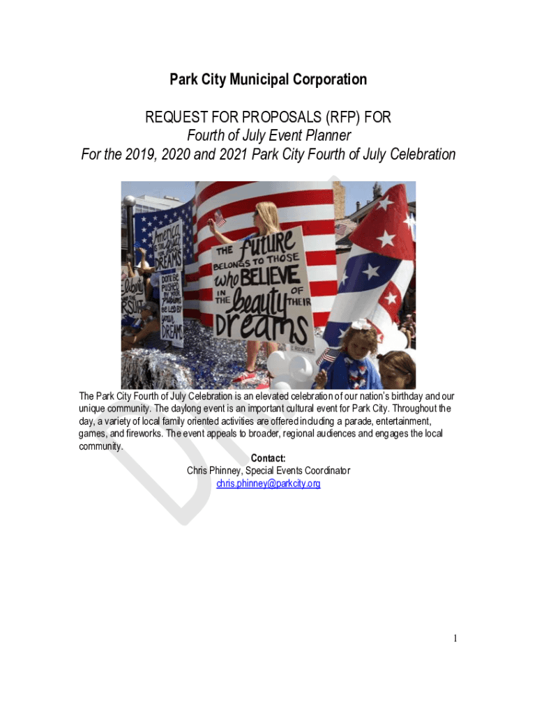 Fillable Online Park City Municipal Corporation REQUEST FOR PROPOSALS ...