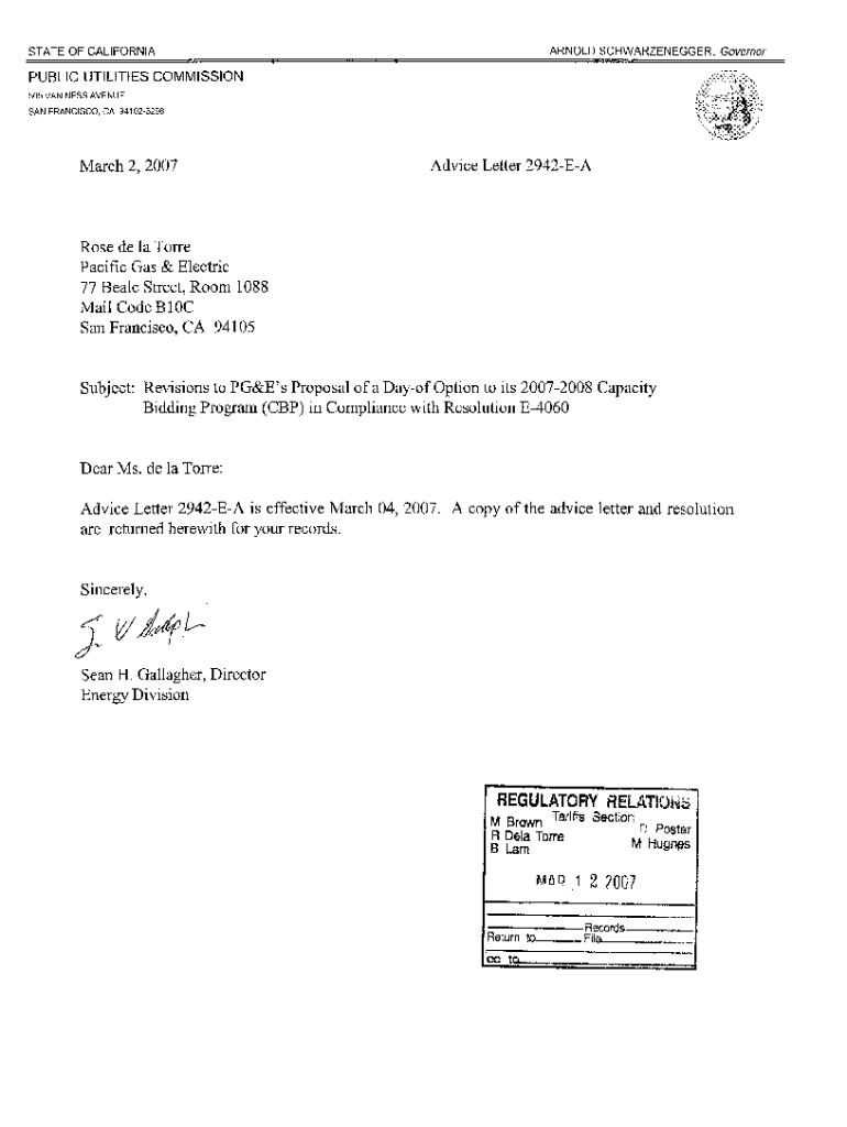 Fillable Online Advice 2942-E Fax Email Print - pdfFiller