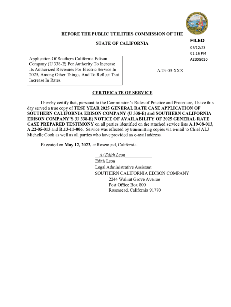 Fillable Online docs cpuc ca 2025, Among Other Things, And To Reflect ...