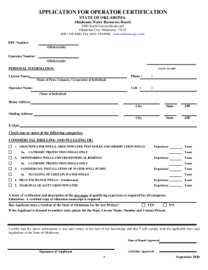 Fillable Online Application and Instructions for Filing a Drilling/Pump ...