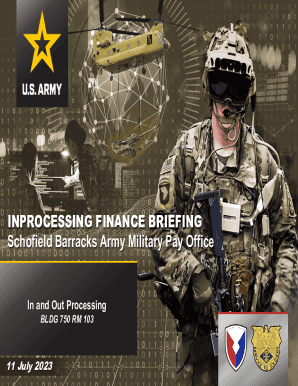 Fillable Online Schofield Barracks Army Military Pay Office ...