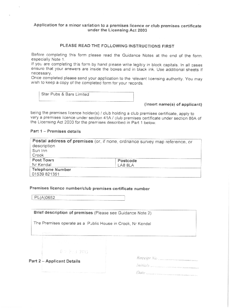 Fillable Online Club premises certificate - Licences Fax Email Print ...