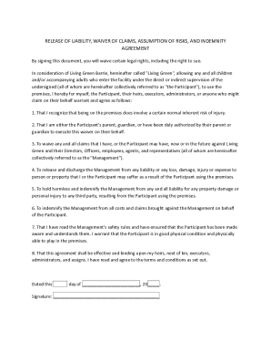Fillable Online LIABILITY WAIVER, POLICIES & PROCEDURES Fax Email Print - pdfFiller