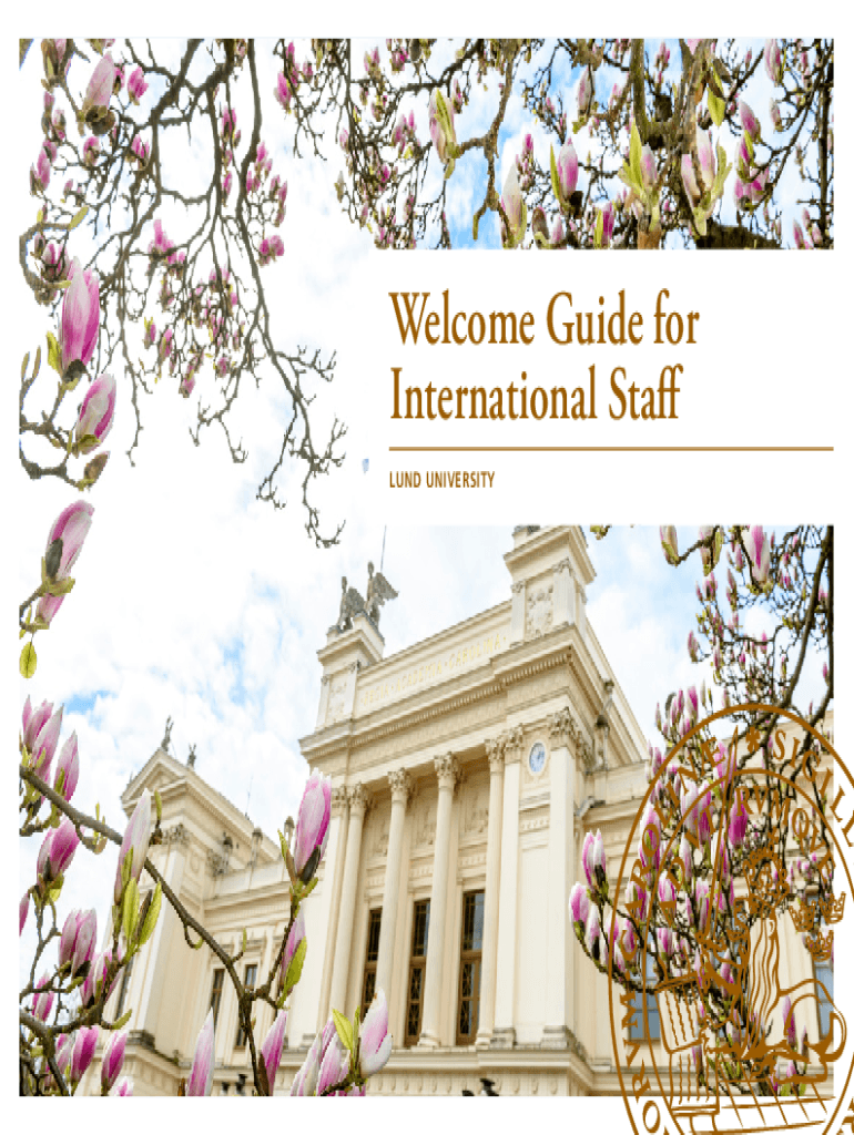 Fillable Online Welcome Guide for International Staff. Welcome Guide for International Staff Fax ...