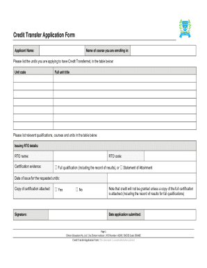 Fillable Online 2021.9.23 KD DRAFT Credit Transfer Application Form Fax ...