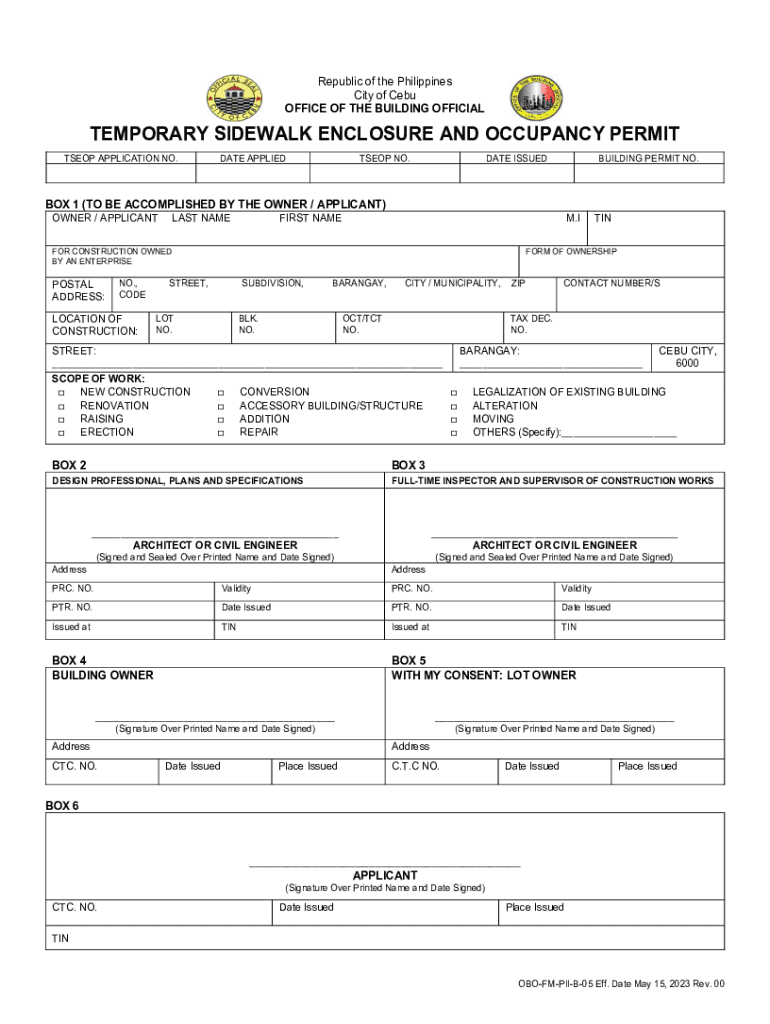 Fillable Online Application For Building Permit (For Building Permit)PDF Fax Email Print - pdfFiller