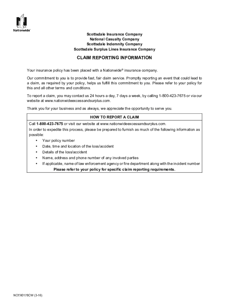 Fillable Online Northfield Excess & Surplus Lines: Excess & Surplus ...