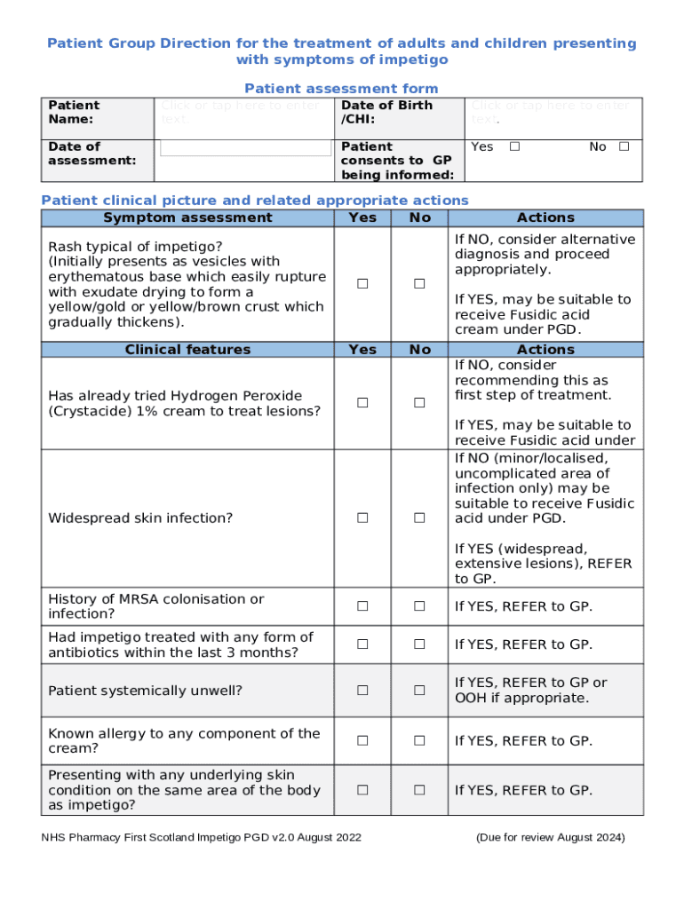 Patient assessment - NHS National Services Scotland Doc Template ...
