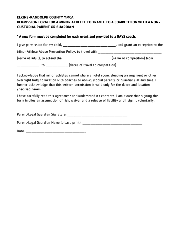 Fillable Online YMCA Kids Club Registration Form Randolph County YMCA ...