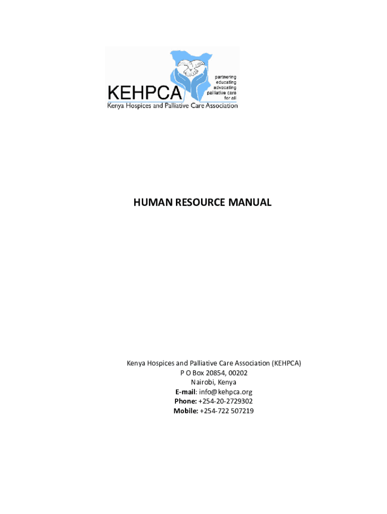 Fillable Online Kenya Hospices and Palliative Care Association: Kehpca ...