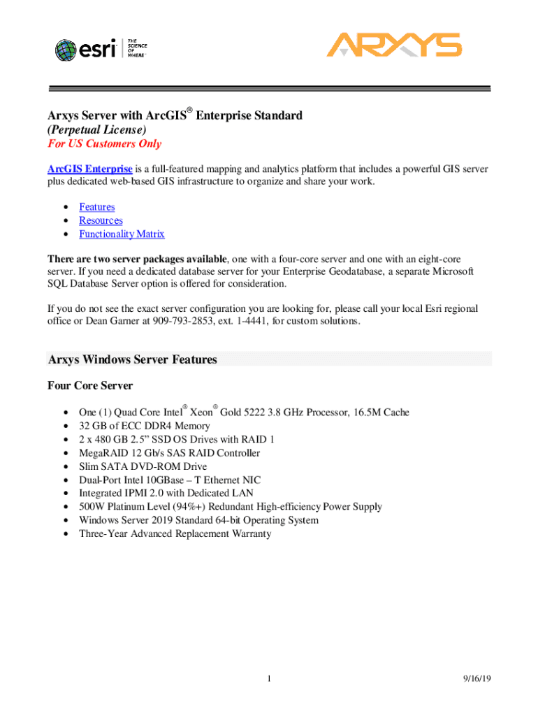 Fillable Online What are the differences between the various ArcGIS ... Fax Email Print - pdfFiller