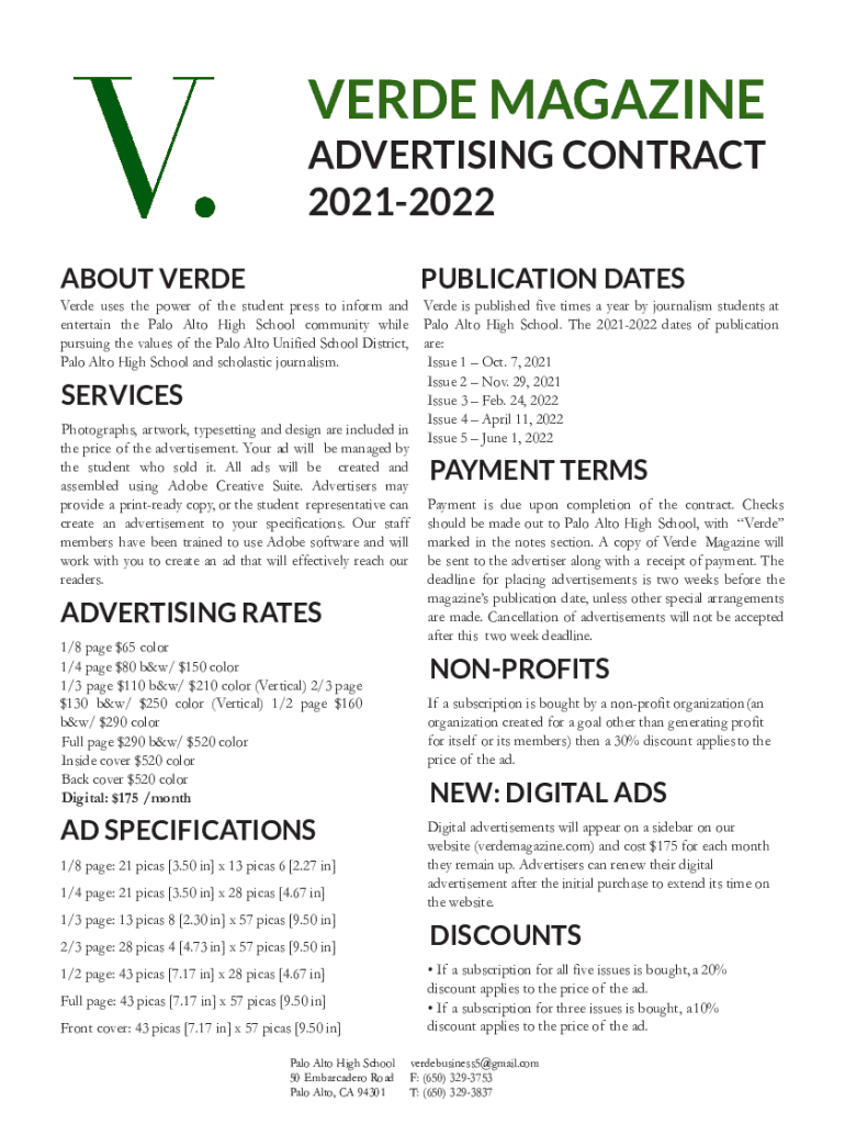 Fillable Online ABOUT VERDE Fax Email Print - pdfFiller