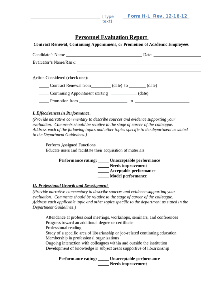 Review of Part-time Faculty for a 'Continuing Appointment' Doc Template ...