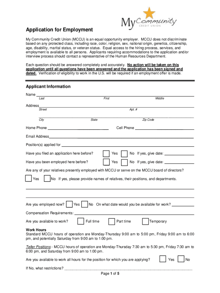 Fillable Online My Community Credit Union: Home Fax Email Print - pdfFiller