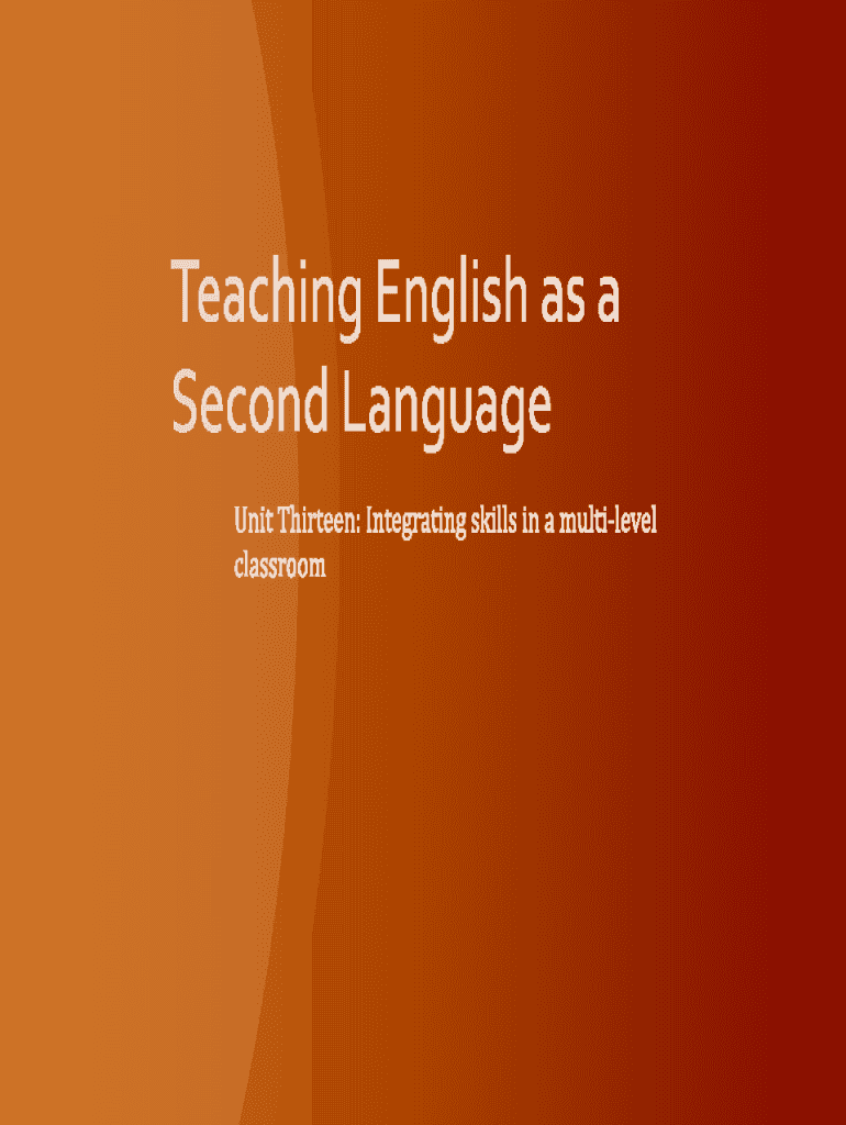 Fillable Online The Five Language Skills in the EFL Classroom Fax Email ...