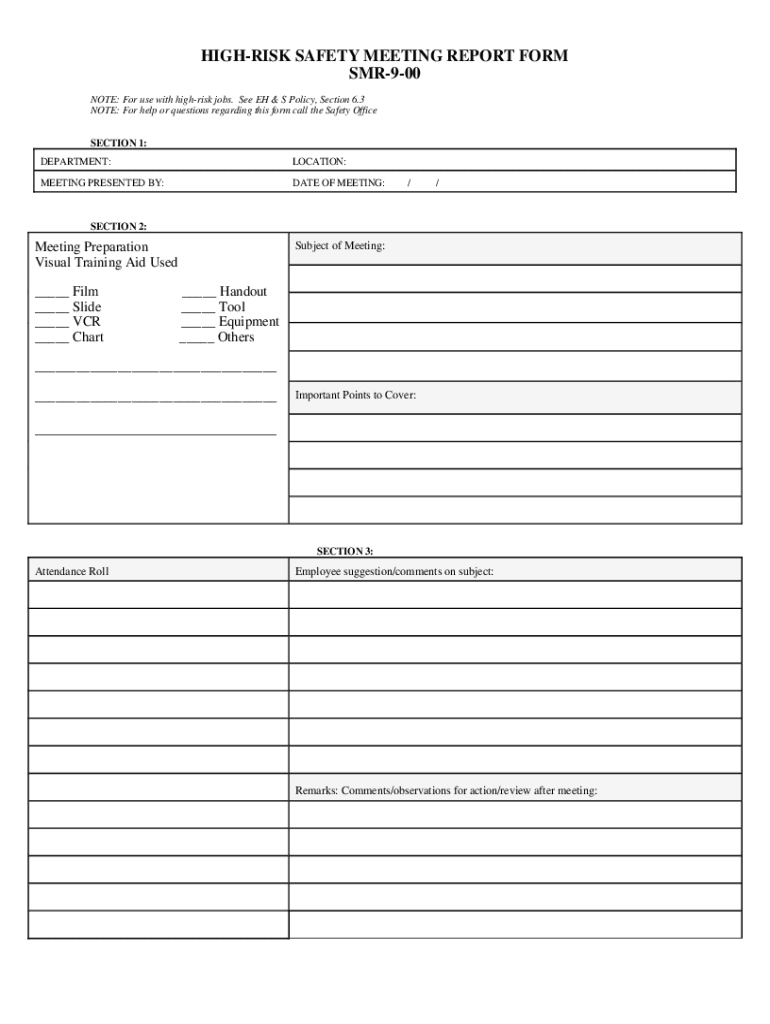 Fillable Online safety louisiana 10 SWMS Examples + Templates for High ...