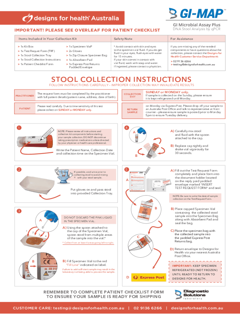Fillable Online Stool Collection Instructions (PDF) Fax Email Print ...