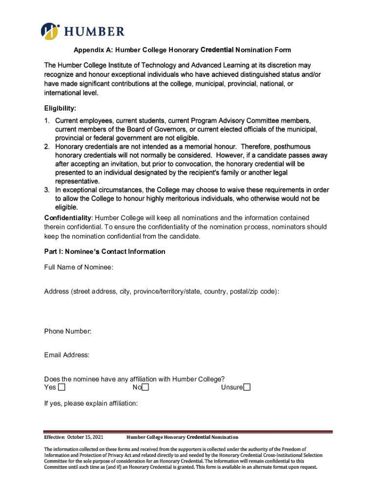 Fillable Online Appendix-A-Fillable-Honorary-Credentials-Nomination ...