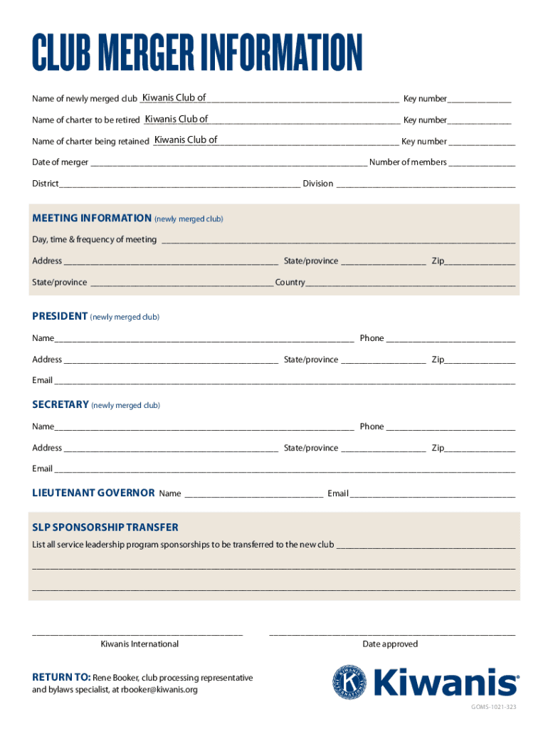 Fillable Online Full Merge Method:New Club Name selected - imgix Fax ...